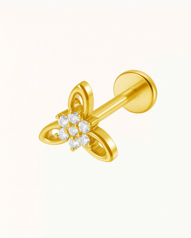 Titanium Piercing met Sprankelende Stenen - Gigi – Maeya Jewelry